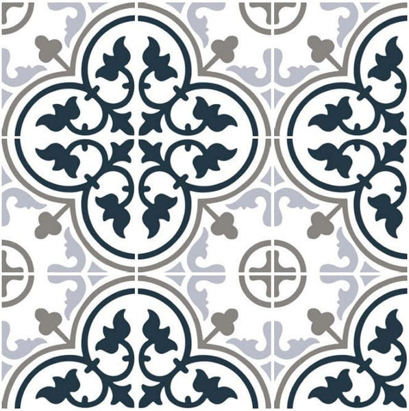 Shop Heritage Blue Tile 8x8 | Casablanca Heritage Matte Tiles – Tiles and Deco