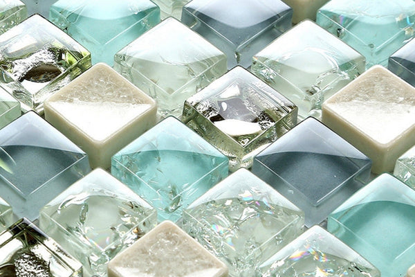 Radiant Refractions: Iridescent Glass Pool Tile that Sparkle – Tiles ...