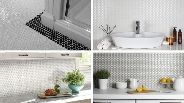 Top 5 White Penny Tile Backsplash Design Ideas – Tiles and Deco