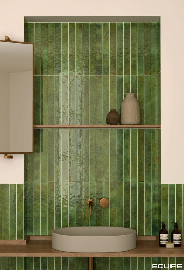Bali Green Wall Tile | Tropical Accent Tile by Tiles & Deco