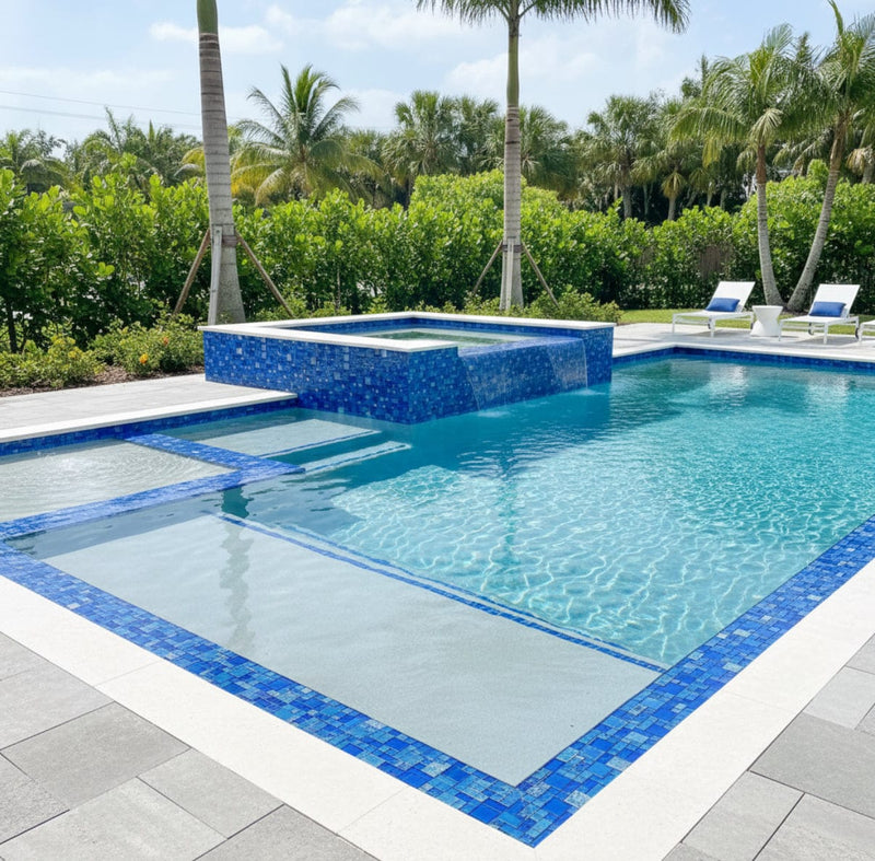 Bahamas Dark Blue Mix - Pool Tiles | Shop Online - Tiles and Deco