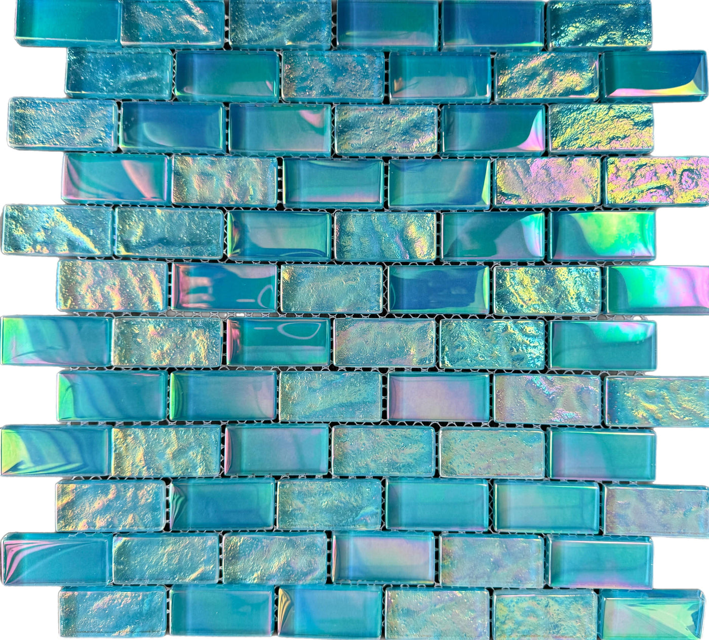 Glare Turquoise 1x2 Pool Tile Neptune | Tiles and Deco