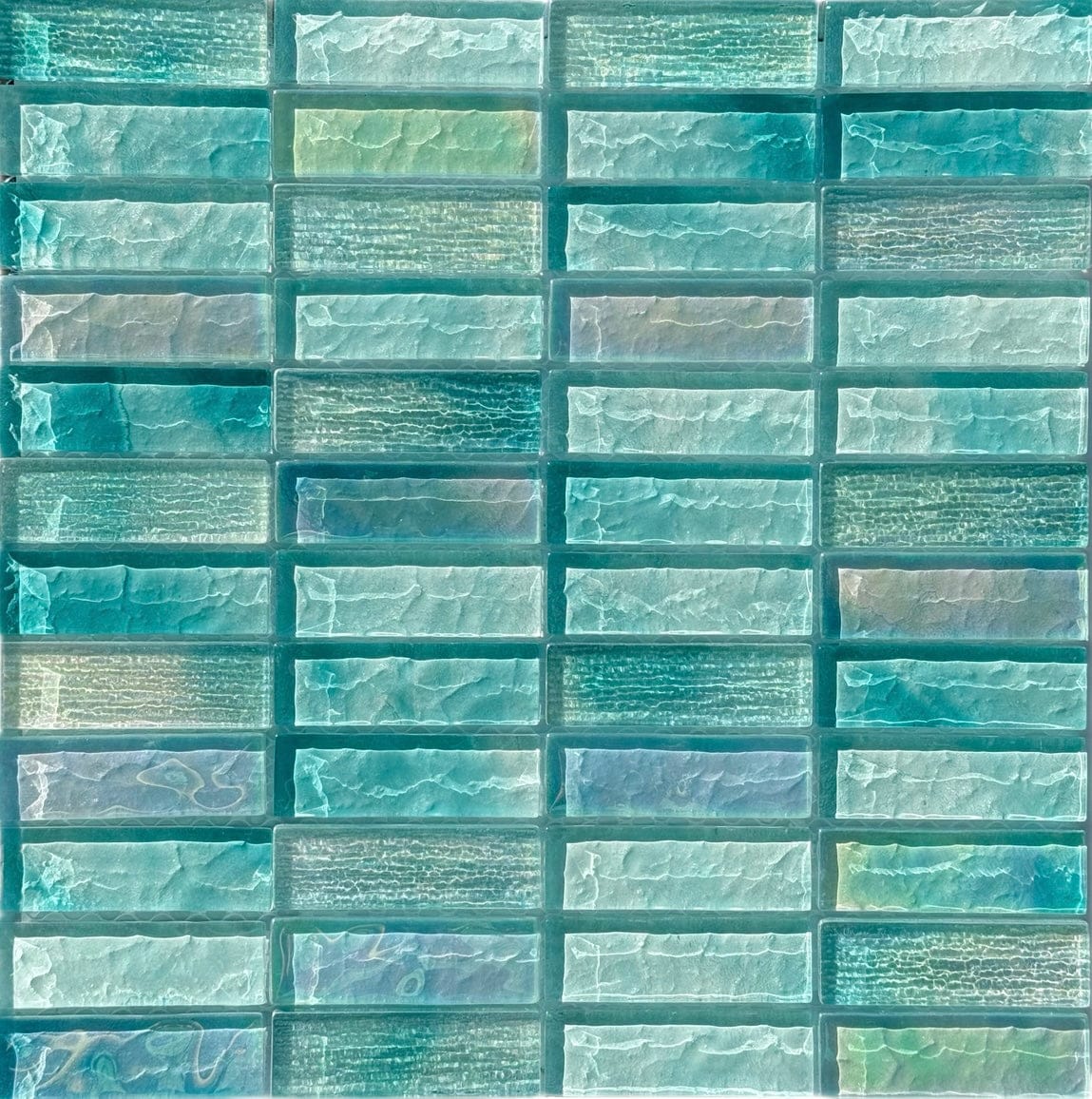 Bali Aqua 1x3 Glass Pool Tile for Pools | Tiles & Deco