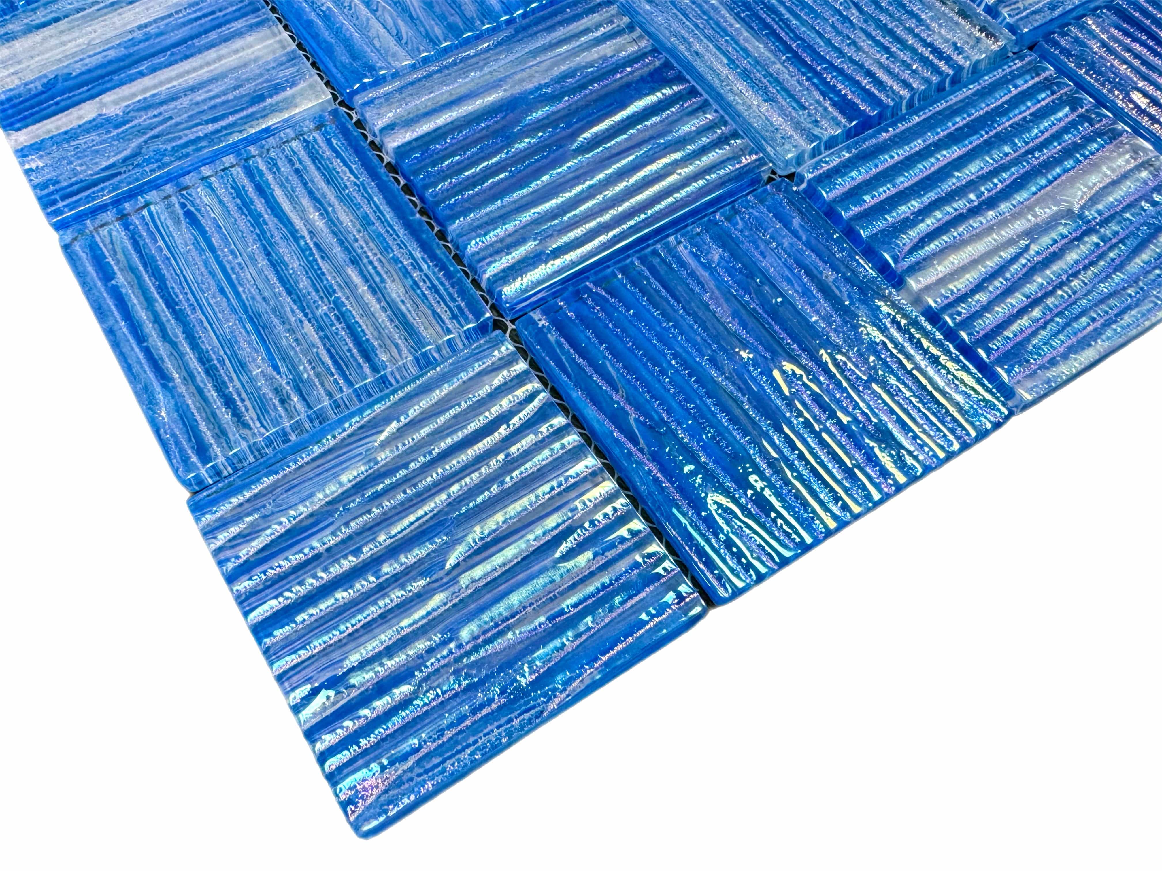 Sapphire Electric Blue 3x3 Glass Tile | Tiles and Deco