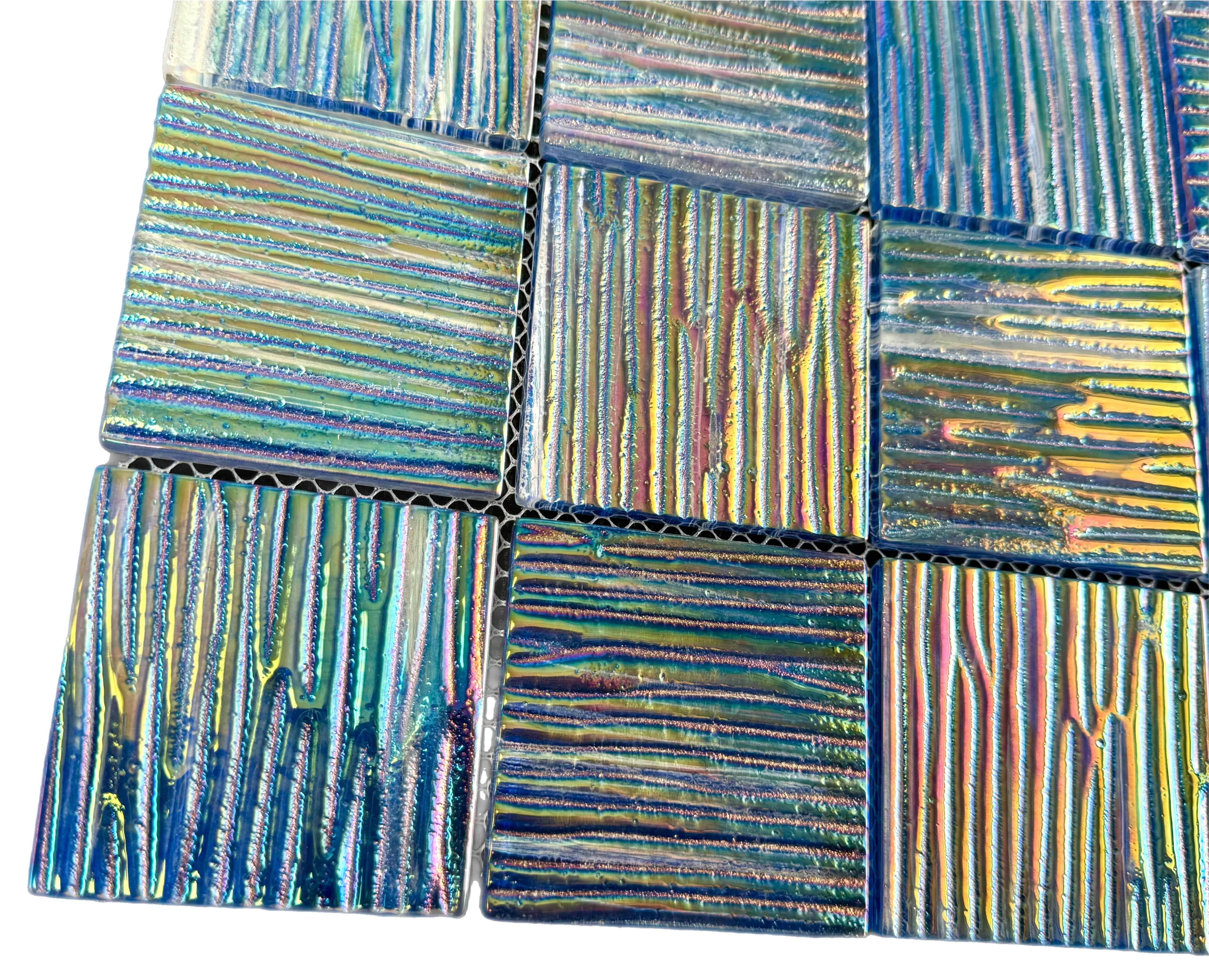 Sapphire Barbados Graphite 3x3 Glass Tile | Tiles and Deco