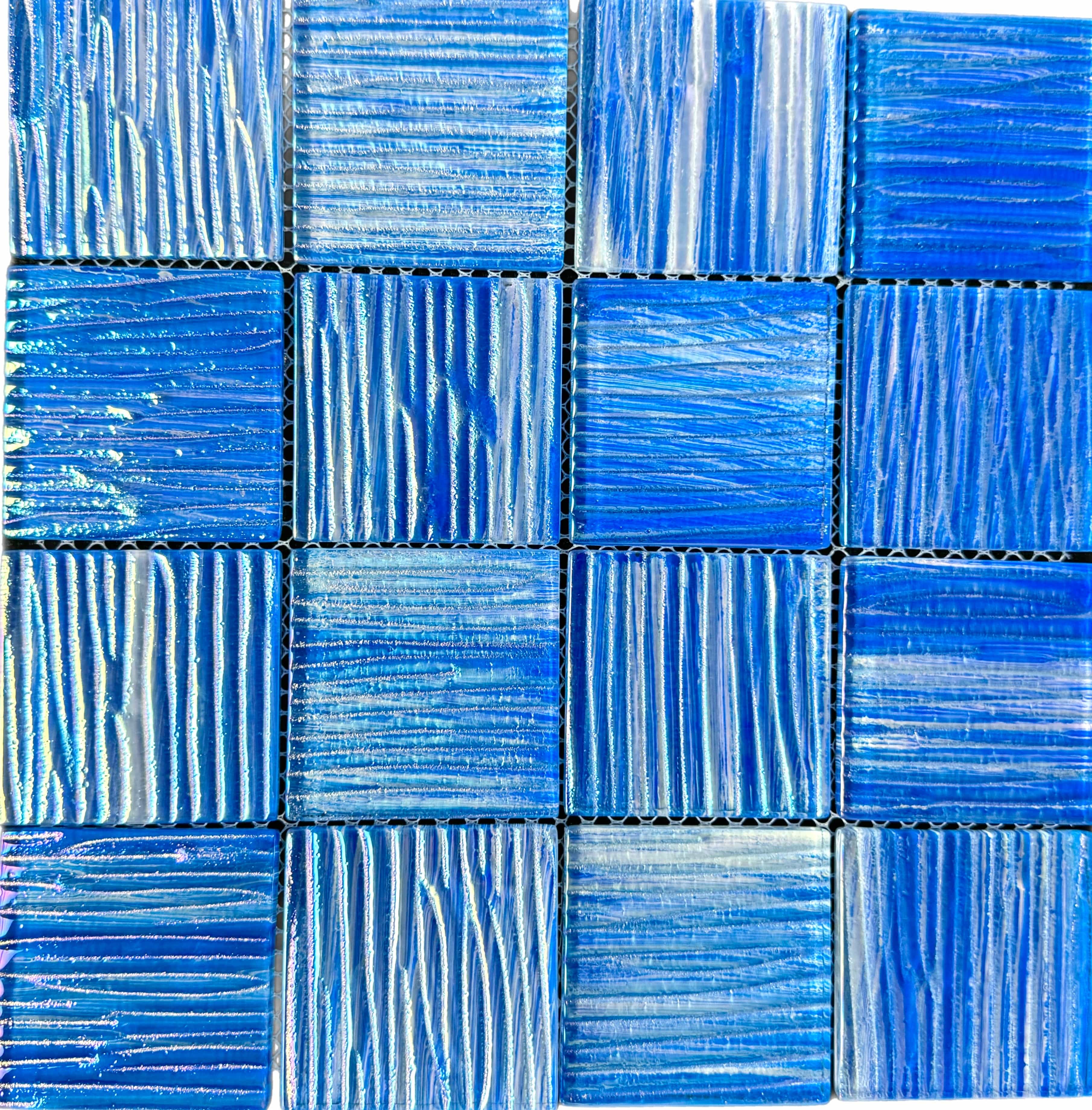 Sapphire Electric Blue 3x3 Glass Tile | Tiles and Deco