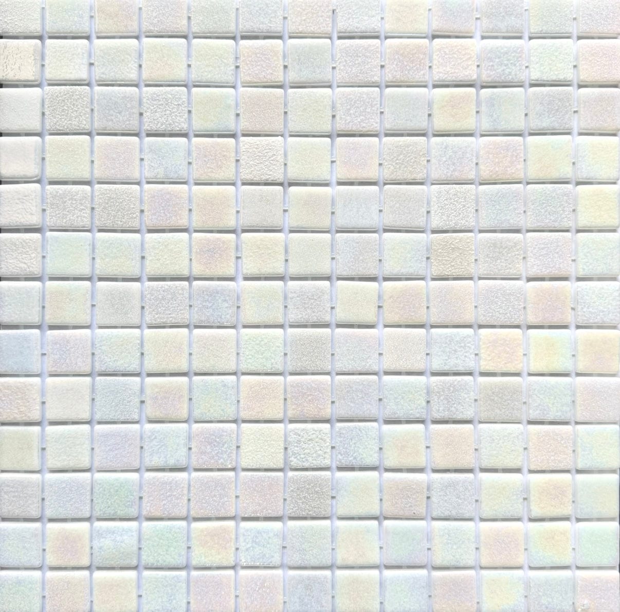 Iridescent White Pearl Pool Tile – Premium Glass Finish