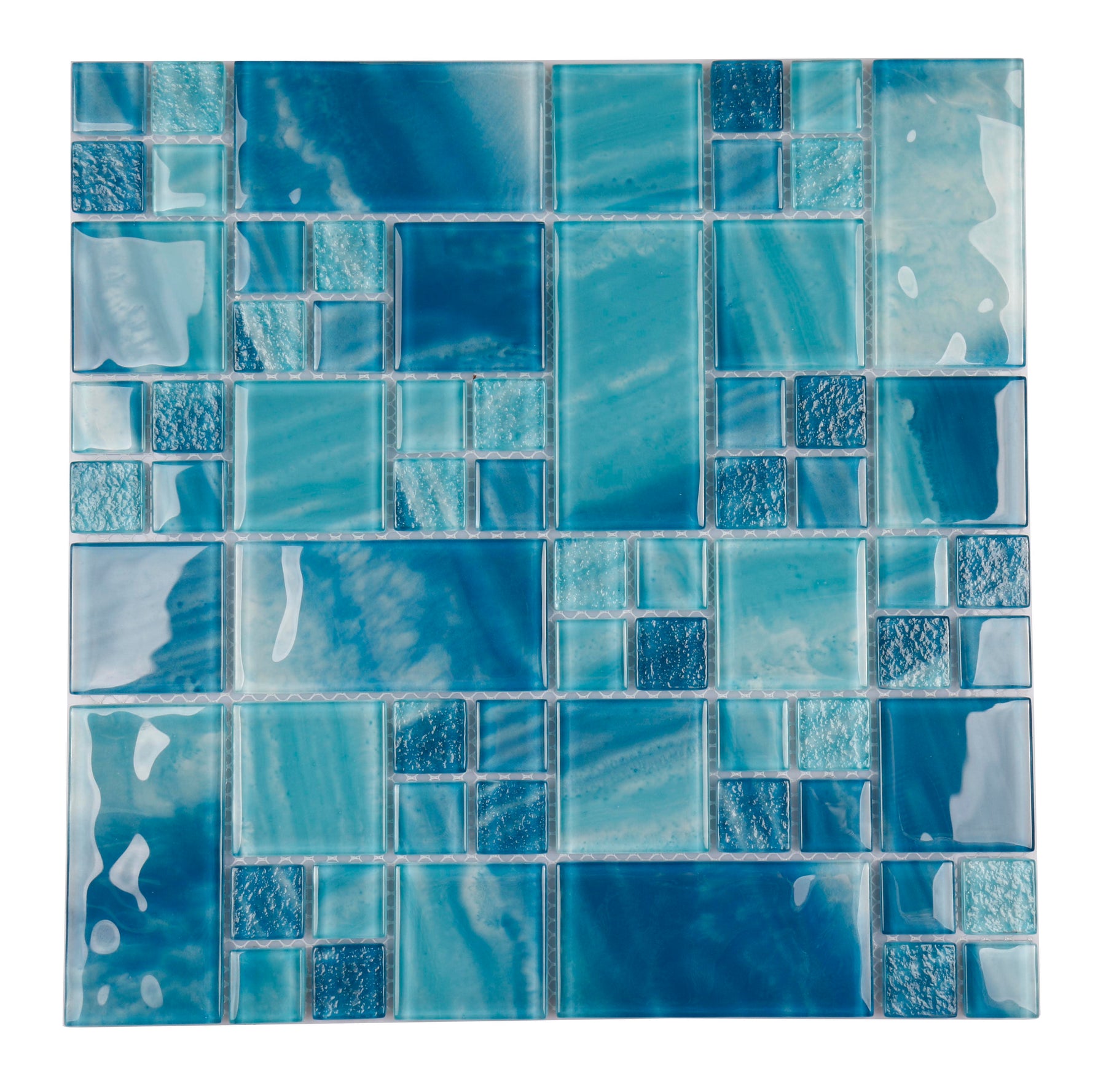 Ocean Sky Blue Square Tile | Tiles and Deco