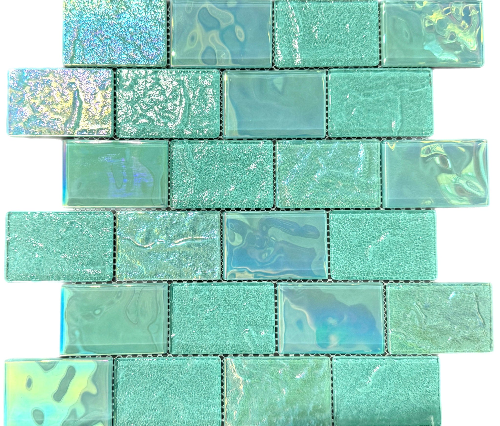 Nautical Aquamarine 2x3 Glass Pool Tile | Tiles And Deco
