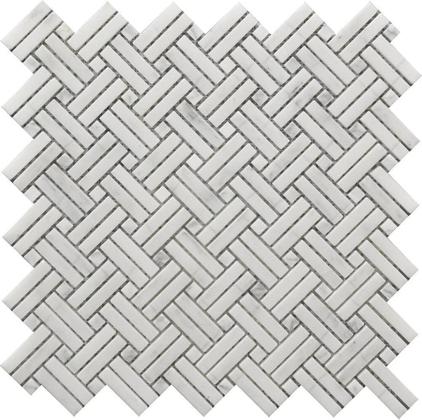 Shop Crossed Basket Weave Mosaic 12x12 Tile – Tiles and Deco