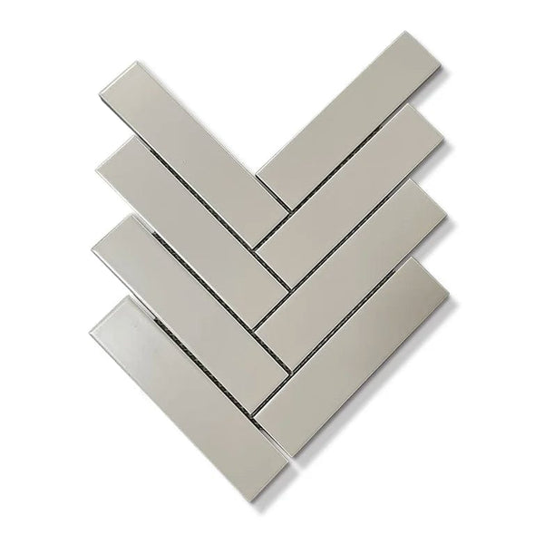 2"X8" Light Mink Herringbone Matte Tiles | Porcelain Mosaic – Tiles and ...