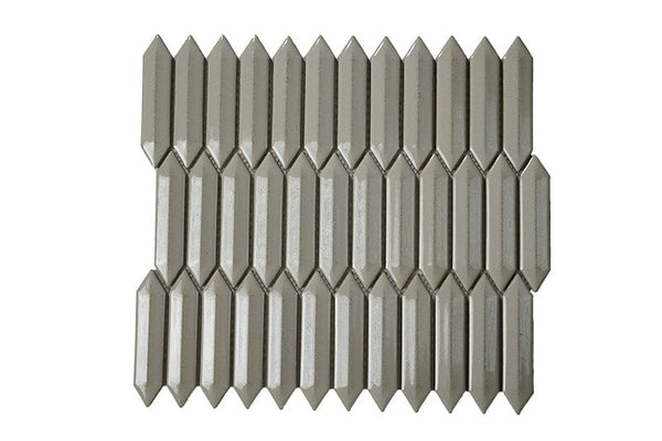 Alameda Tender Gray 3D Picket Tile for Kitchen Backsplash – Tiles and Deco