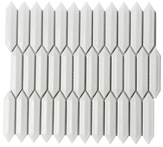 Shop 3D Matte White Picket Tiles | 12x12 Porcelain Tile – Tiles and Deco