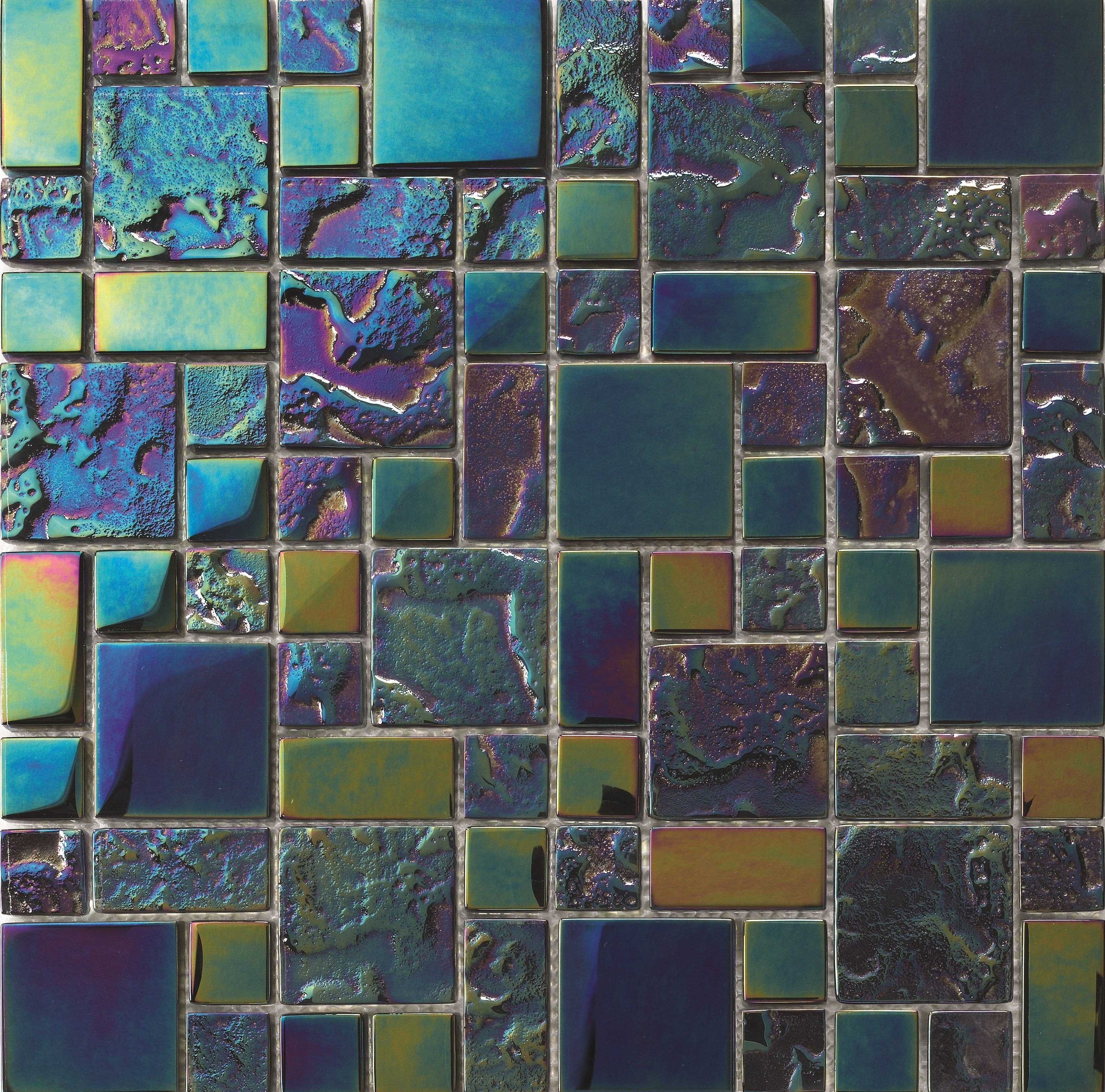 Bahamas Black Mix Iridescent Tile | Shop Online - Tiles and Deco