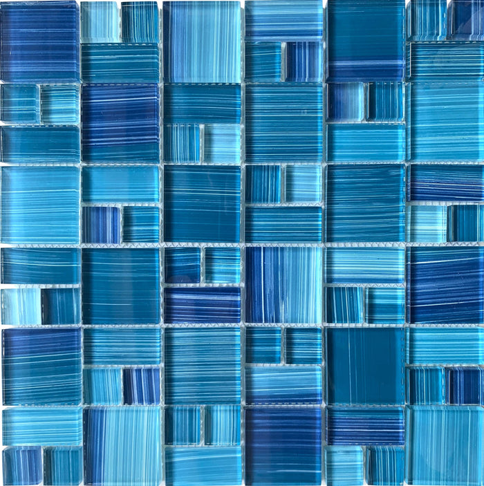 Laguna Green Mixed Glass Tile | Tiles and Deco