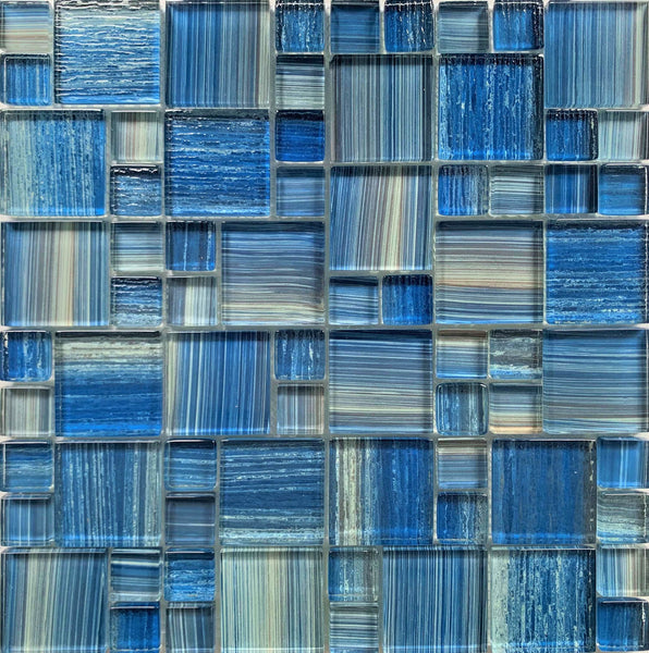 Cocoa Blue Mix Pool Tile - Premium Cocoa Tile 3x3 – Tiles and Deco