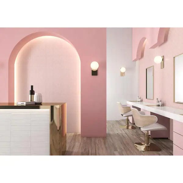 Art Deco Shell Pink White 8x8 - Tiles and Deco